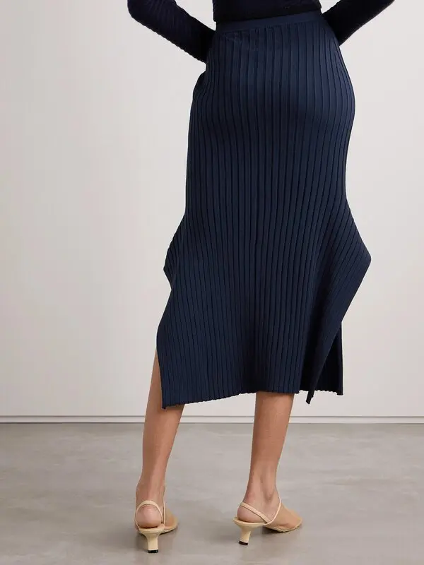 Stella McCartney Ribbed-knit Midi Skirt
