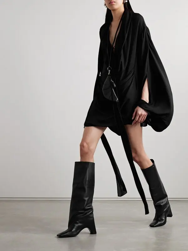 Acne Studios Draped Jersey Mini Dress