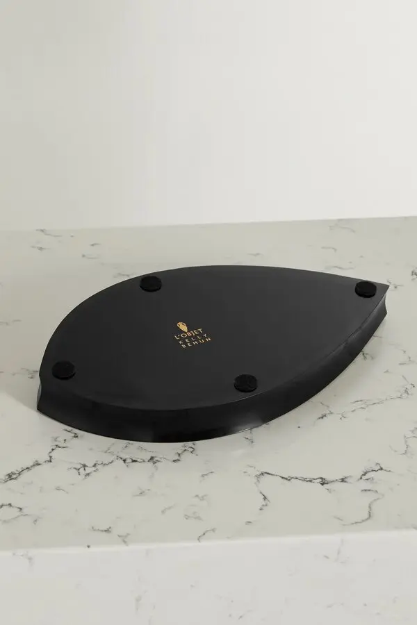 L'Objet Kelly Behun Wide Eye Resin, Shell, And Brass Tray