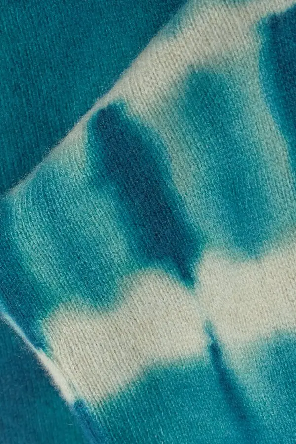 THE ELDER STATESMAN Tie-dye Cashmere Wide-leg Trousers