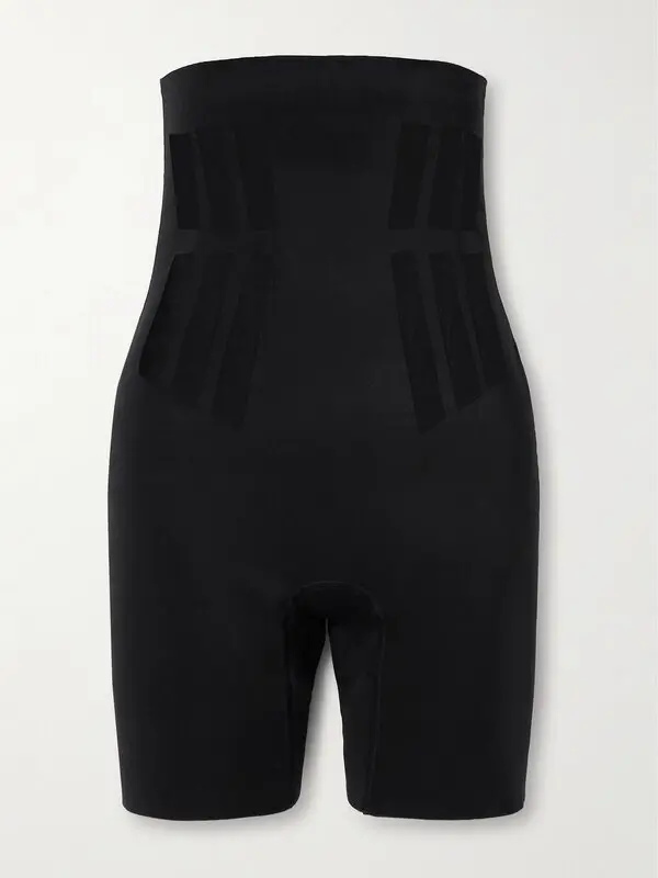 Commando Luxe Control Stretch Mesh-trimmed Tech-jersey Shorts - Black