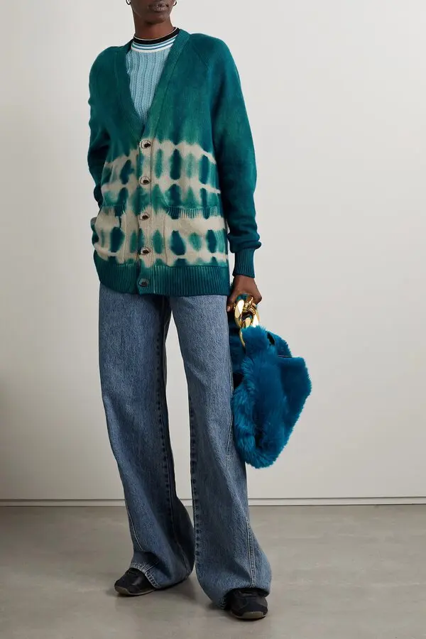 THE ELDER STATESMAN Vision Tie-dyed Cashmere Cardigan