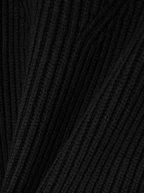 JIL SANDER Oversized Ribbed Wool Turtleneck Sweater