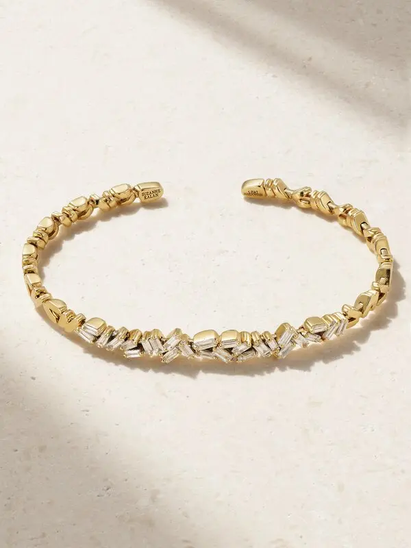 SUZANNE KALAN 18-karat Diamond Cuff - Gold