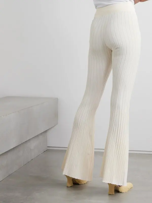 Stella McCartney Ribbed-knit Flared Pants