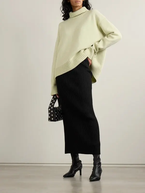 JIL SANDER Ribbed-knit Maxi Skirt