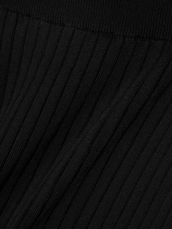 JIL SANDER Ribbed-knit Maxi Skirt