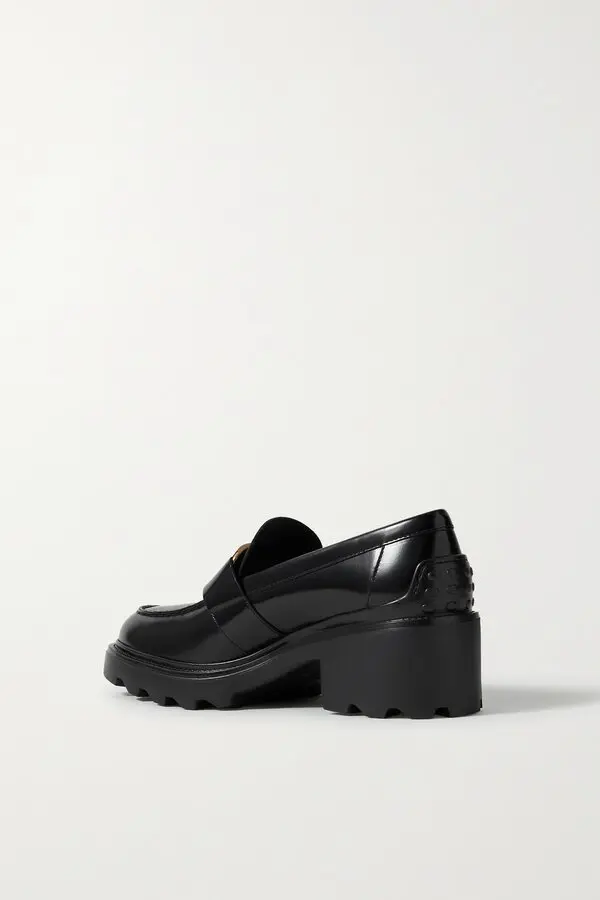 TOD'S Embellished Leather Loafers