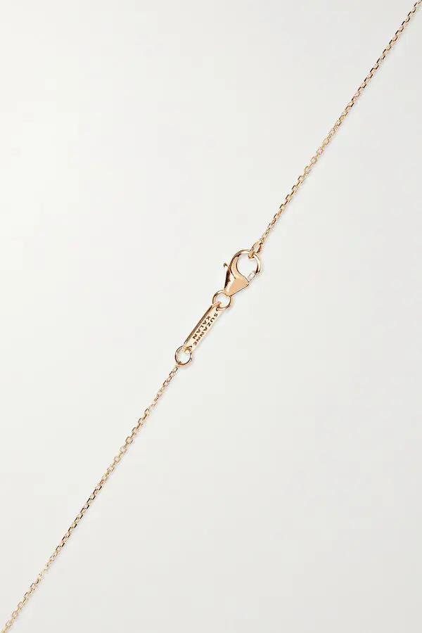 SUZANNE KALAN 18-karat Rose Sapphire And Diamond Necklace