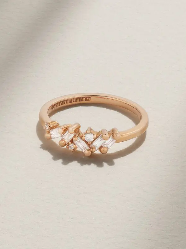 SUZANNE KALAN 18-karat Rose Diamond Ring - Gold