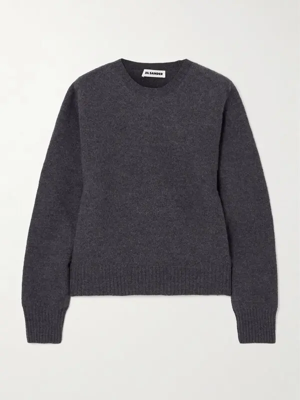 JIL SANDER Brushed-wool Sweater - Gray