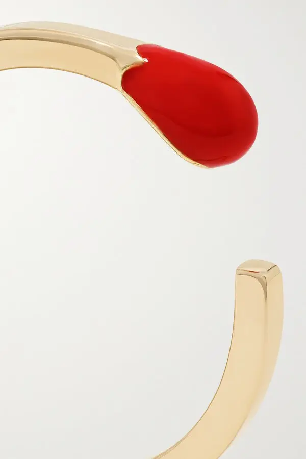 Alison Lou Match Stack 14-karat Gold And Enamel Ring