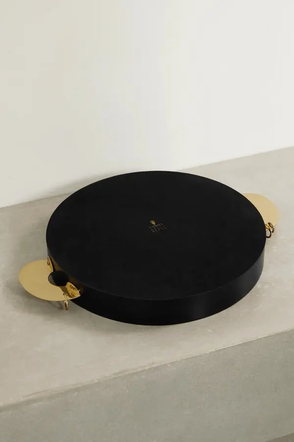 L'Objet Kelly Behun Henri Resin And Brass Tray