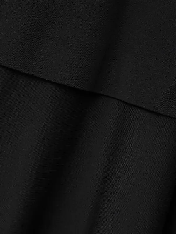 JIL SANDER Layered Crepe Maxi Dress - Black