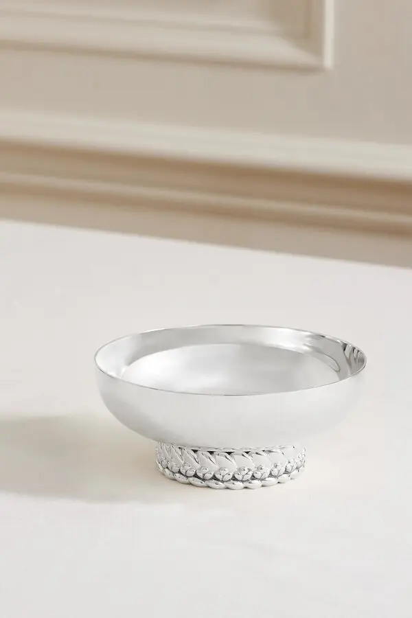 Christofle Babylone Large -plated Bowl - Silver