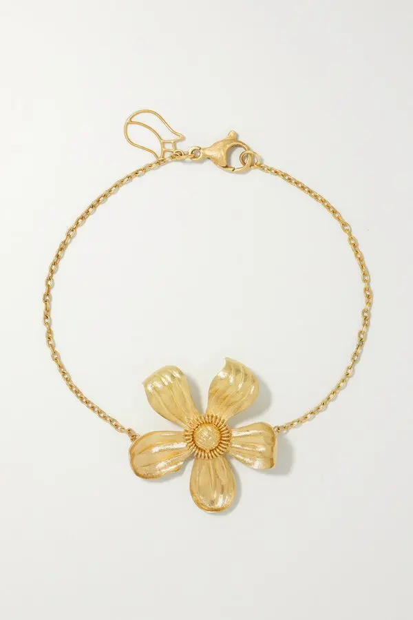 PIPPA SMALL 18-karat Flower Bracelet - Gold