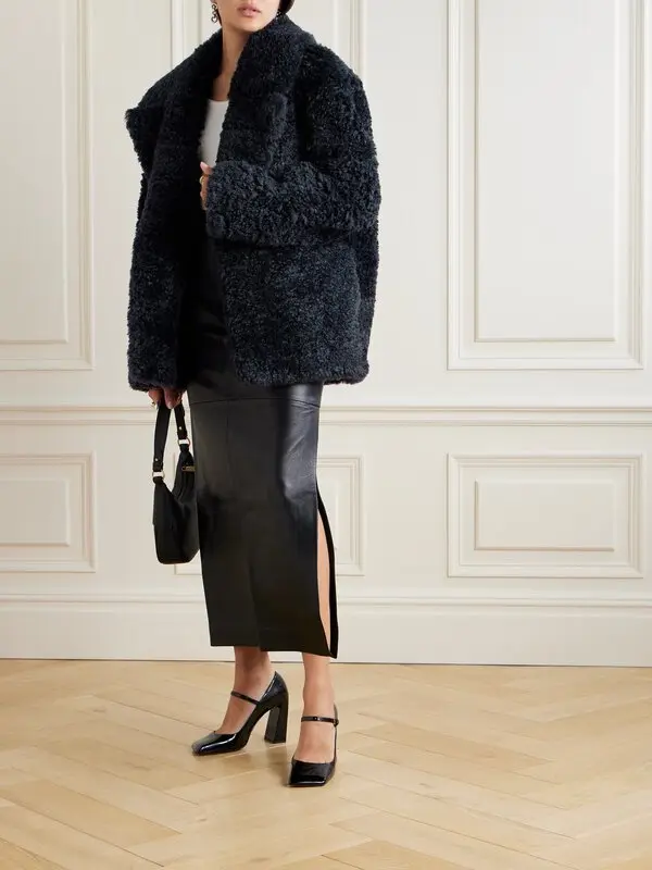 Stella McCartney Faux Shearling Oversized Jacket