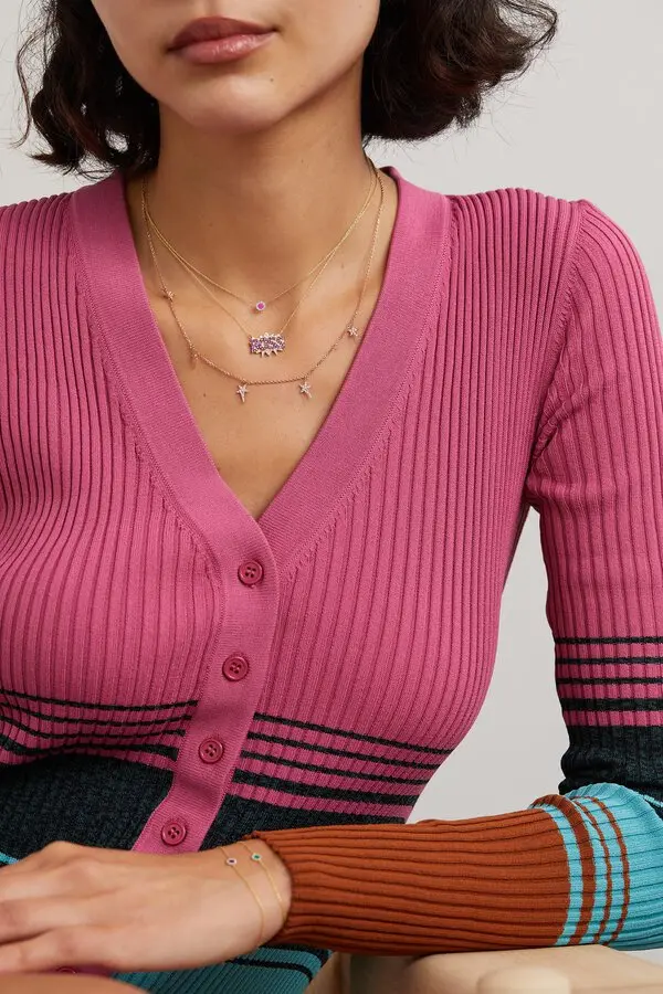 DIANE KORDAS Evil Eye Diamond Necklace