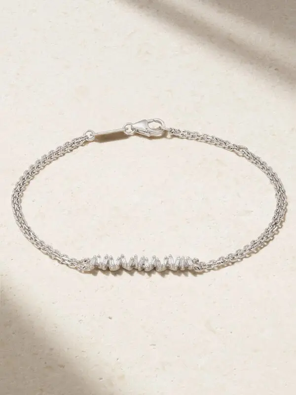 SUZANNE KALAN 18-karat Diamond 'fireworks' Bracelet - Silver