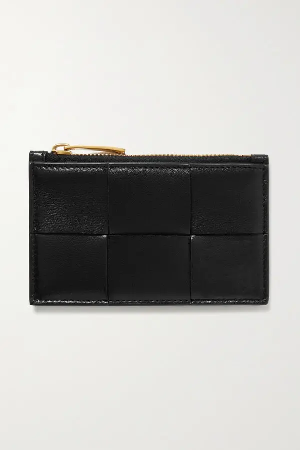 Bottega Veneta Intrecciato Leather Cardholder - Black