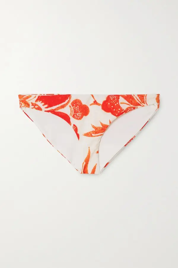 Mara Hoffman Zoa Floral-print Bikini Briefs - Red