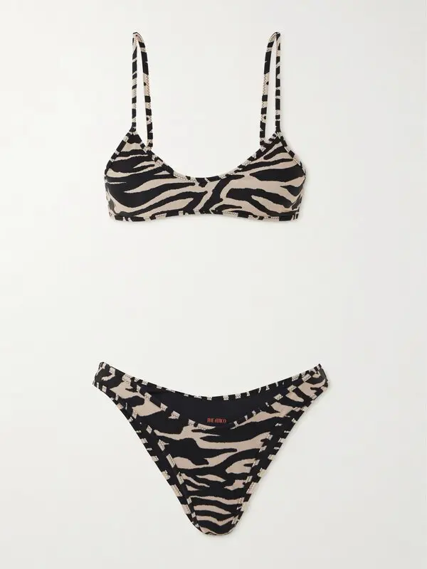 Attico Zebra-print Bikini