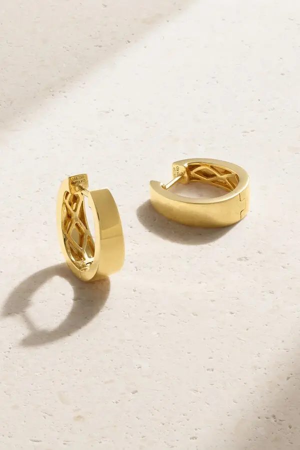 ANITA KO Small Meryl 18-karat Hoop Earrings - Gold