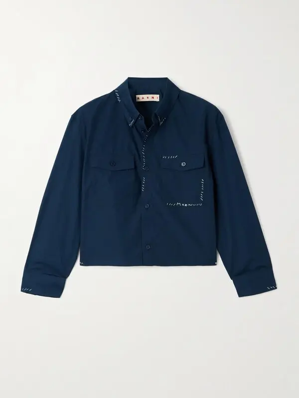 Marni Cropped Embroidered Shirt