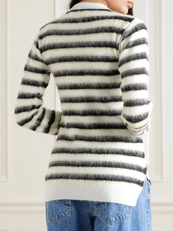 Marni Striped Wool And Mohair-blend Sweater