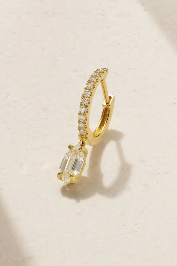 ANITA KO Huggies 18-karat Diamond Single Earring - Gold