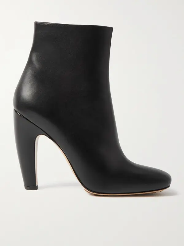 Bottega Veneta Canalazzo Leather Ankle Boots