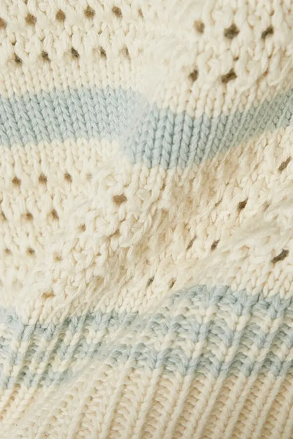 Emilio Pucci Striped Open-knit Cotton-blend Sweater