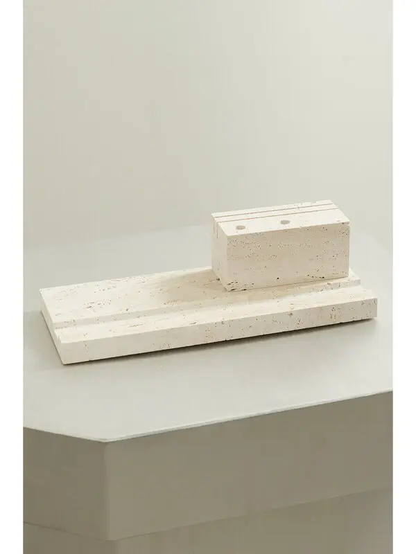 RÓHE Travertine Desk Organizer - Neutrals