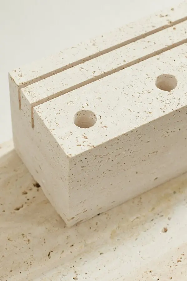 RÓHE Travertine Desk Organizer