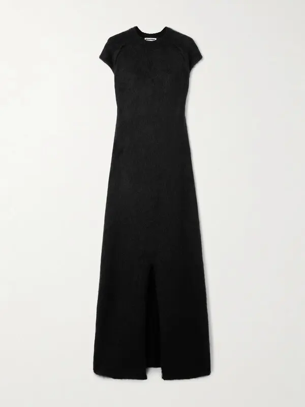 JIL SANDER Wool, Mohair And Silk-blend Maxi Dress