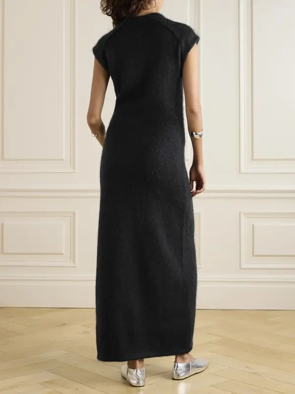 JIL SANDER Wool, Mohair And Silk-blend Maxi Dress