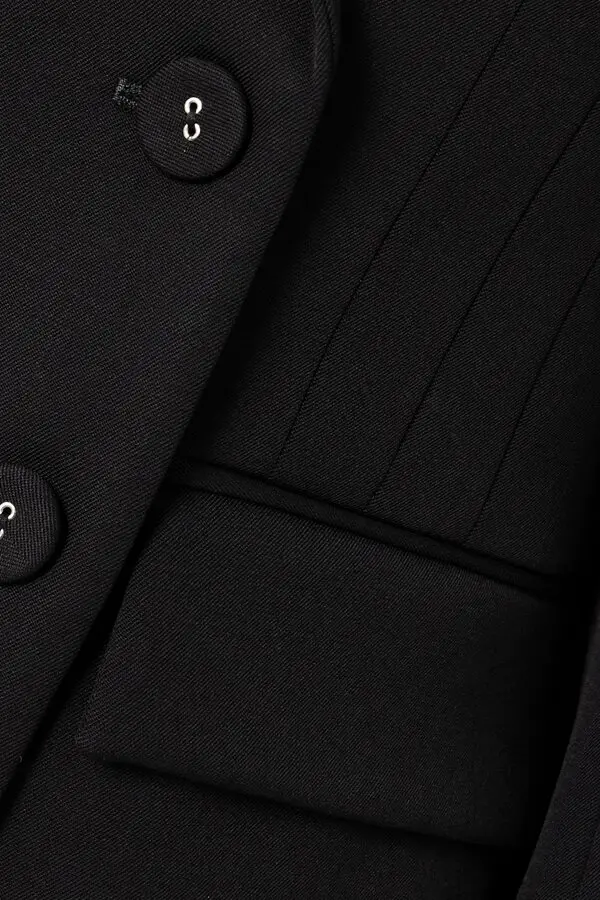 Another Tomorrow Double-breasted Wool-blend Twill Blazer