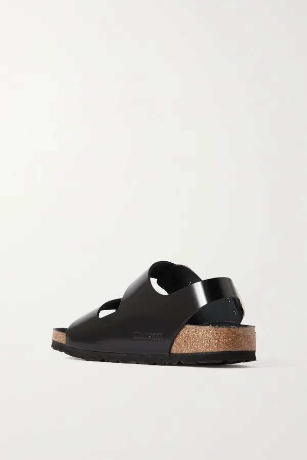 BIRKENSTOCK Milano Glossed-leather Slingback Sandals