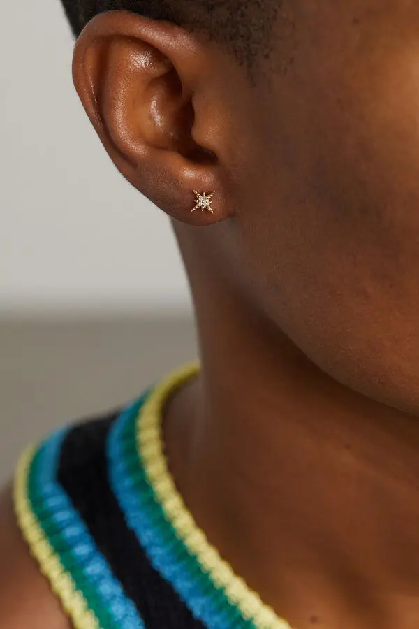 SYDNEY EVAN Mini Starburst Diamond Earring