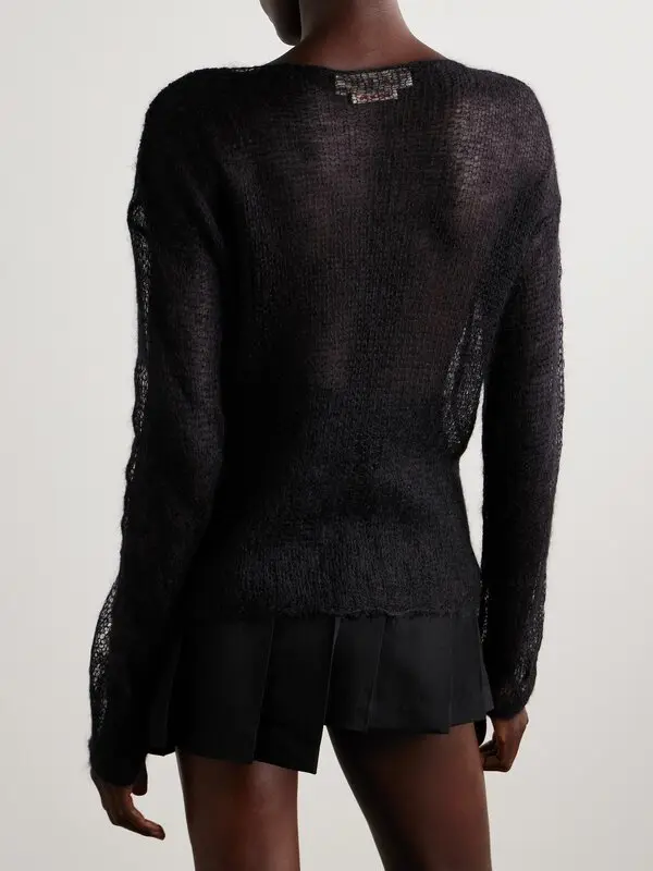 Marni Appliquéd Mohair-blend Sweater