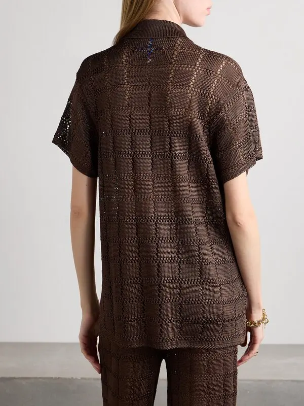 Calle Del Mar Open-knit Shirt