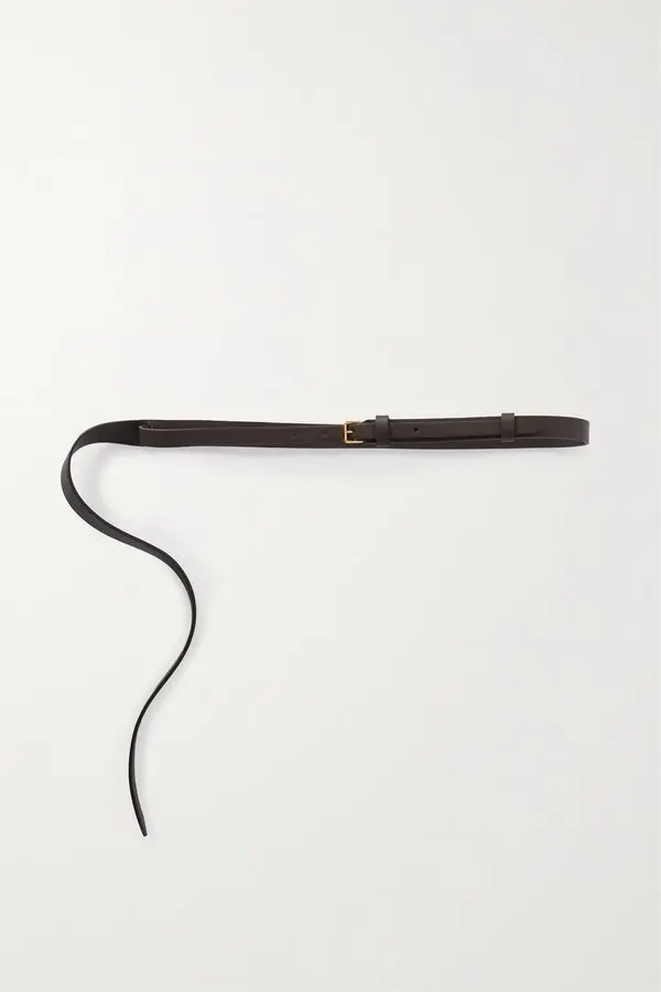 THE ROW Manny Leather Waist Belt - Brown