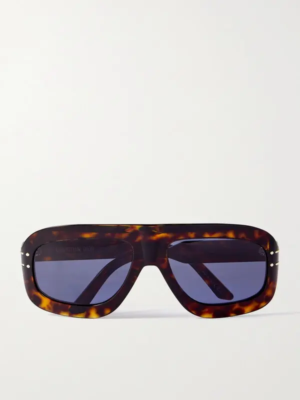 Dior Diorsignature M1u Aviator-style Sunglasses - Tortoiseshell