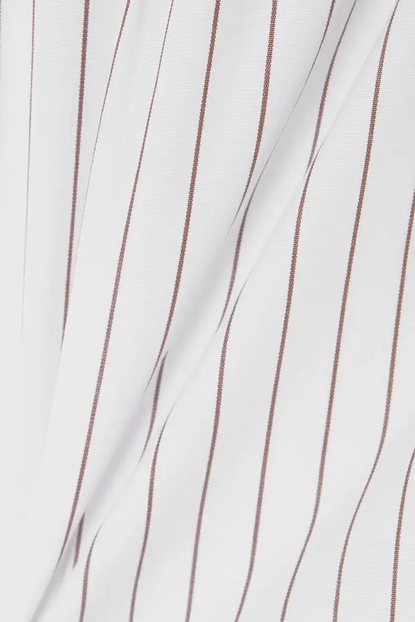 Bottega Veneta Pinstriped Cotton-poplin Shorts
