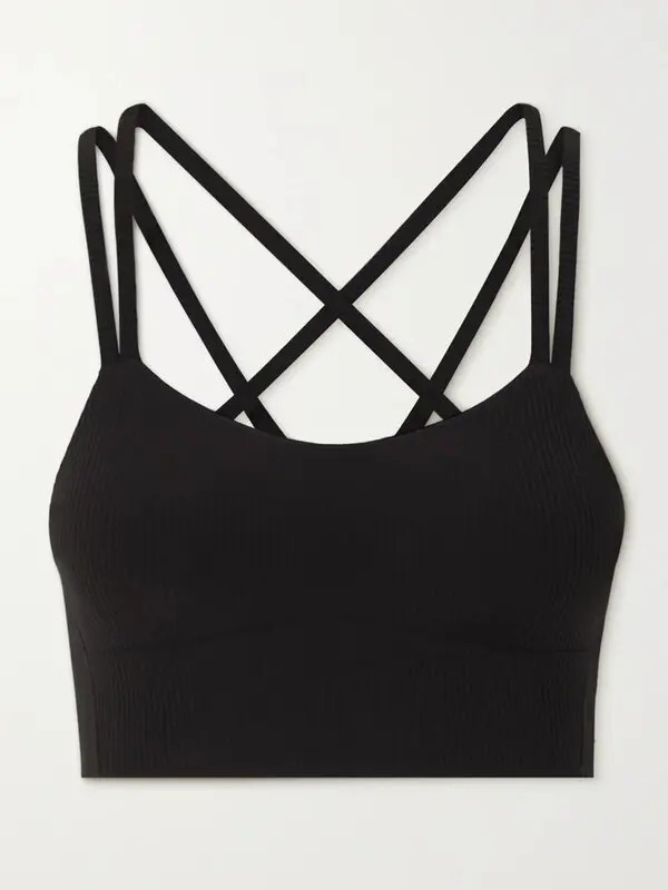 Lululemon Like A Cloud Longline Ribbed Sports Bra - Black