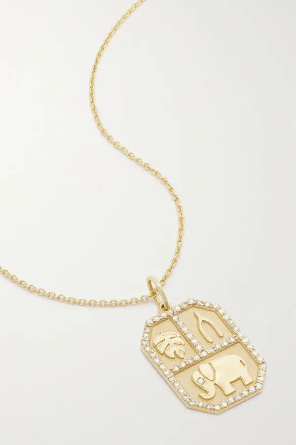 SYDNEY EVAN Icon Diamond And 14-karat Necklace - Gold