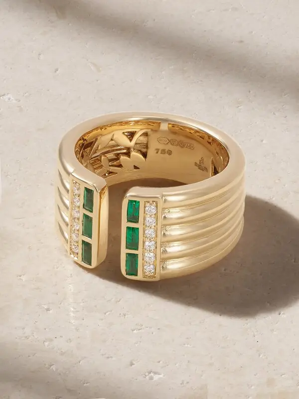 Sorellina Alba 18-karat Diamond And Emerald Ring - Gold