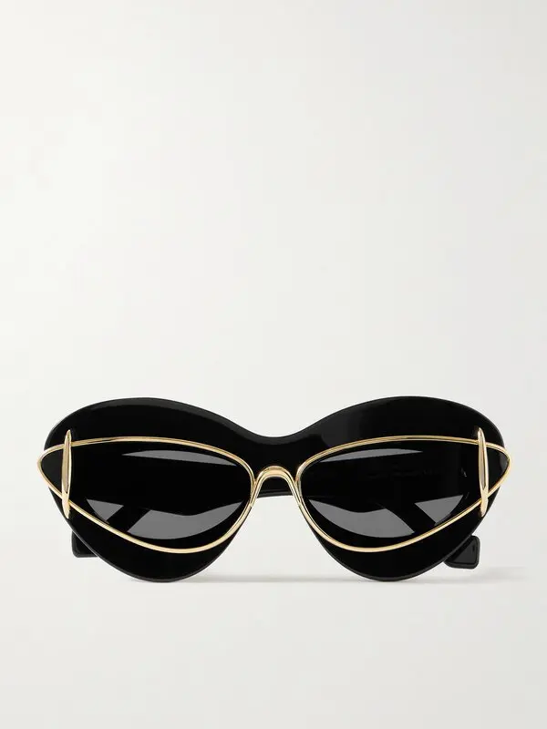 Loewe Double-frame Cat-eye Sunglasses - Black