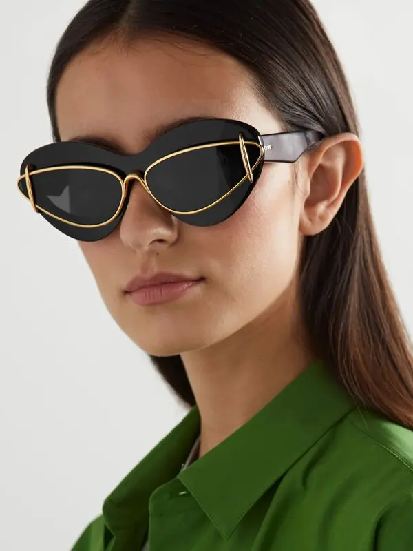 Loewe Double-frame Cat-eye Sunglasses - Black