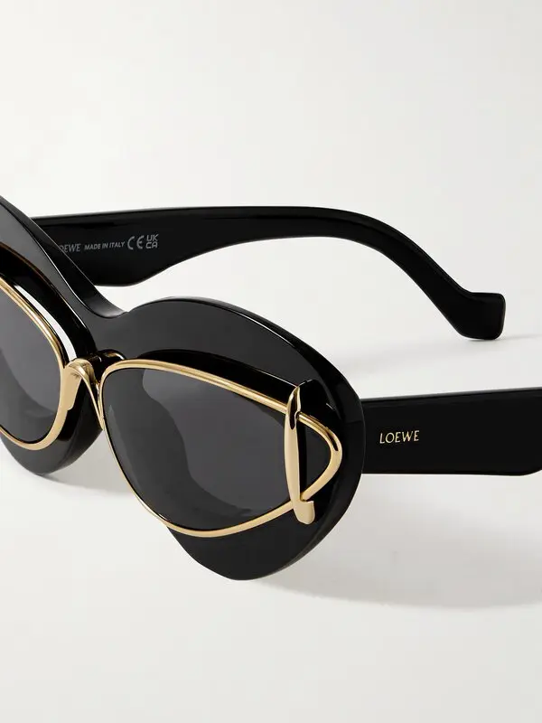Loewe Double-frame Cat-eye Sunglasses - Black